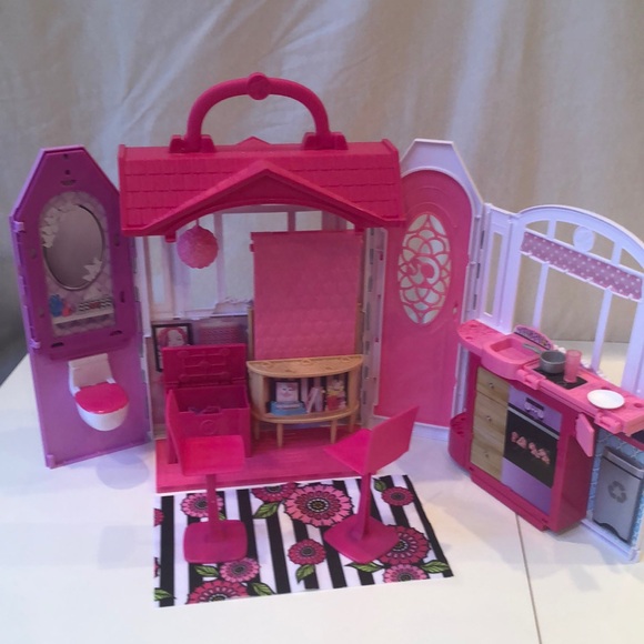 Mattle | Toys | Barbie Doll Glam Getaway Portable House Playset Carry ...